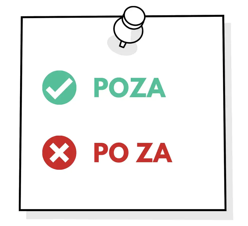 Jak się pisze poza? Kluczowe zasady pisowni i przykłady użycia
